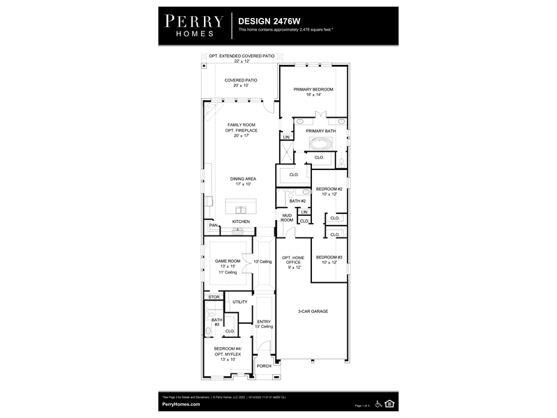 2476w Plan - Perry Homes | Santa Rita Ranch - Austin, Texas